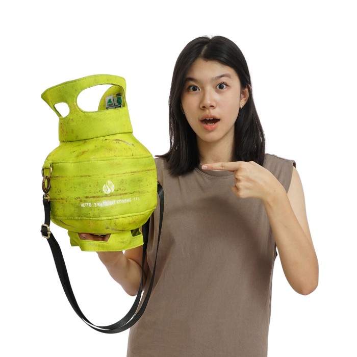 Jual Tas Bentuk Tabung Gas Hijau Lpg Ijo Melon Kado Unik Model Fashion ...