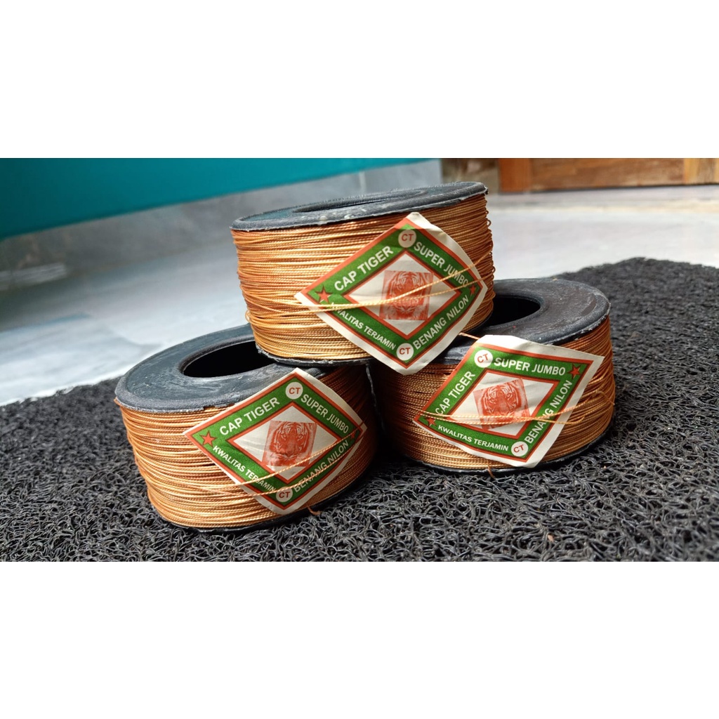 Jual BENANG NILON COKLAT JUMBO 30 METER CAP SINGA BENANG BANGUNAN ...