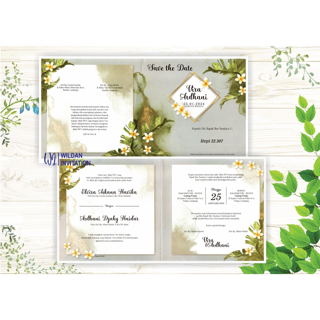 Jual Wedding Undangan Pernikahan murah elegan Free design barcode map ...