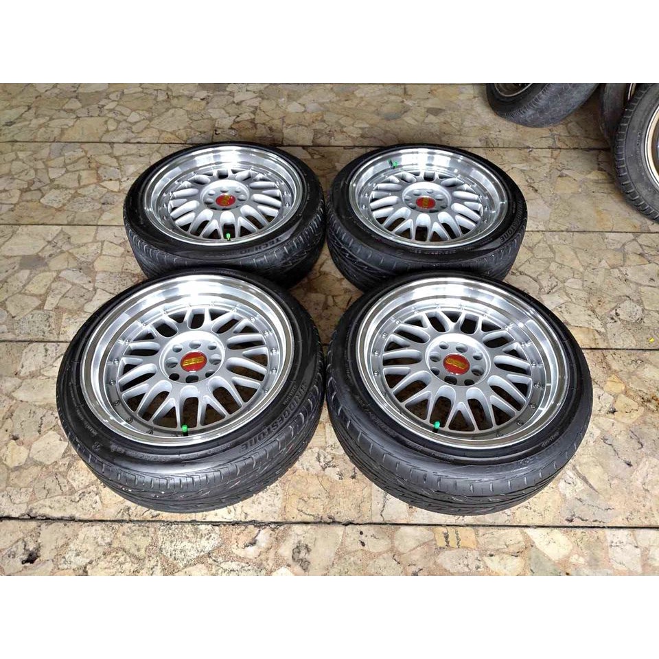 Jual Velg Racing Murah Bbs Lm ring 17 Lebar 7,5/8,5 Lubang Baut 4x100 4x114 + Ban 205 45 r17 ...