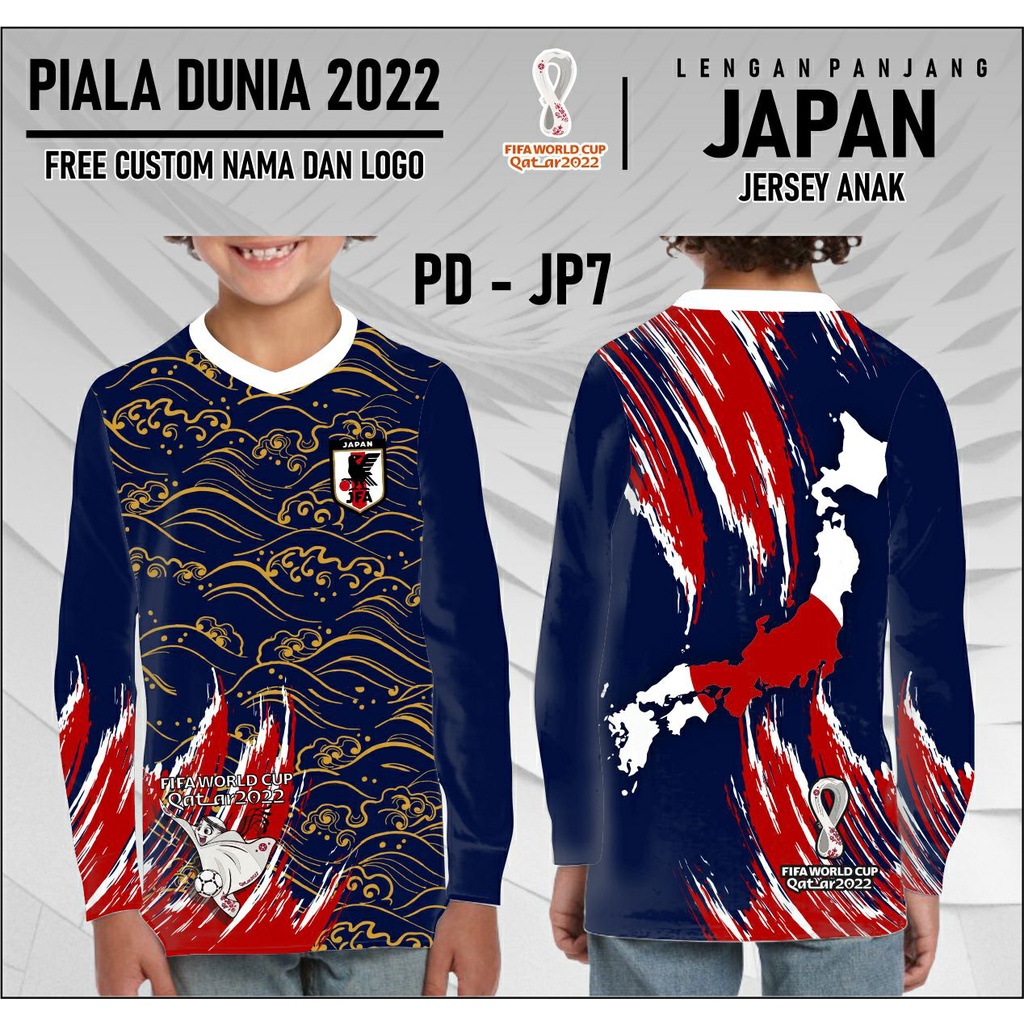 Jual Baju piala dunia qatar 2022 team japan anak kaos jersey bola anak tim jepang | Shopee Indonesia