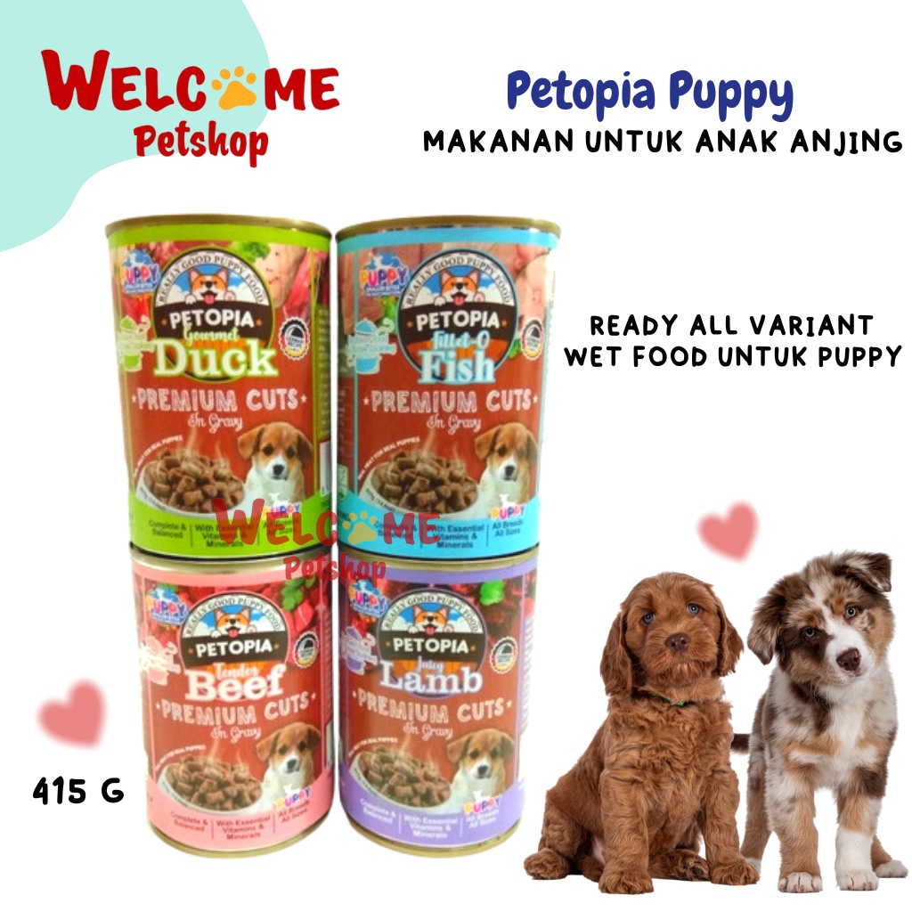 Jual Petopia Puppy 415g Makanan Anak Anjing Premium Kaleng Pakan Wet ...