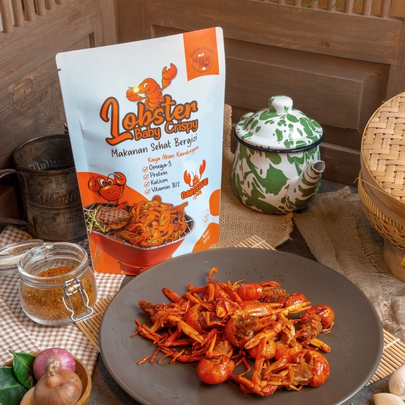 Jual Snack Cemilan Lobster air tawar crispy kemasan 100 gram | Shopee ...