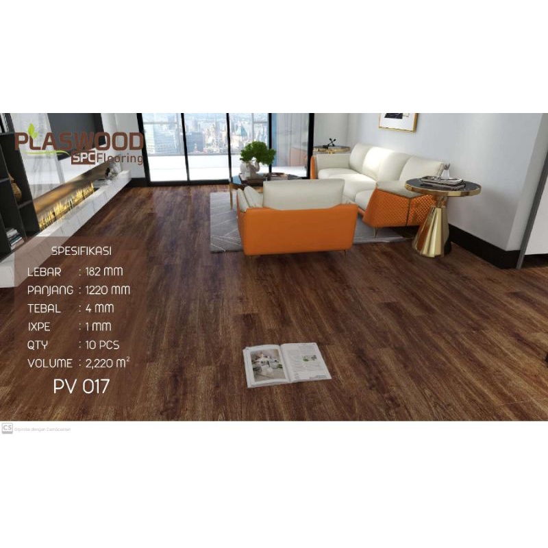 Jual (PAKET TERPASANG) SPC vinyl Flooring tebal 5mm | Vinyl Spc Terbaru ...