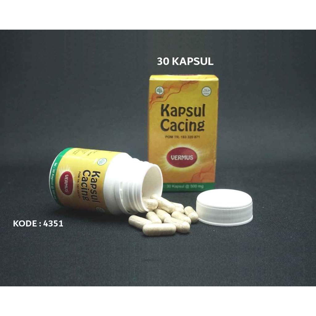 Jual Kapsul Cacing Vermus Kapsul Isi 30/ Kapsul Cacing/ Kapsul Penurun ...