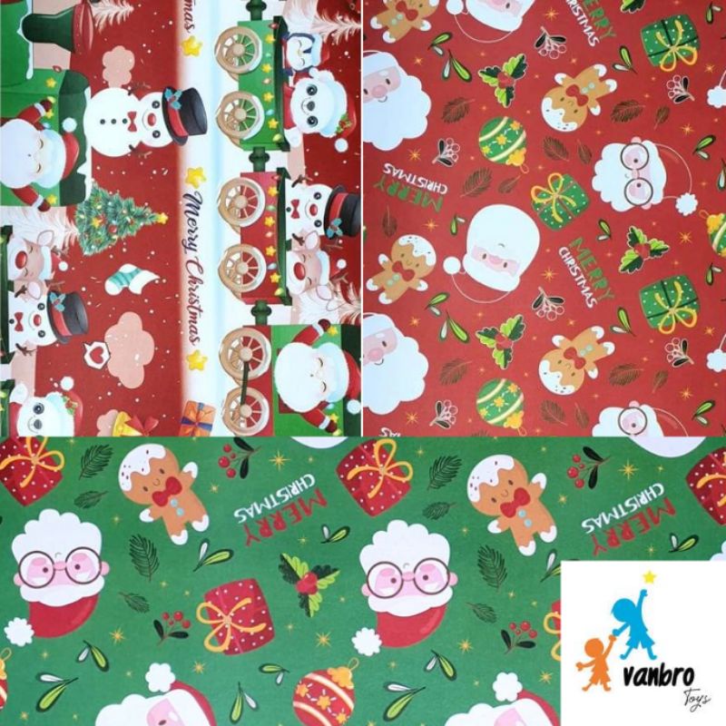 Jual kertas kado christmas, ulang tahun dan custom card hanya untuk ...