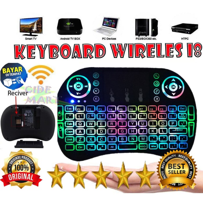 Jual Keyboard [Original] Keyboard Wireless Mini I8 / Key Board For Pc ...