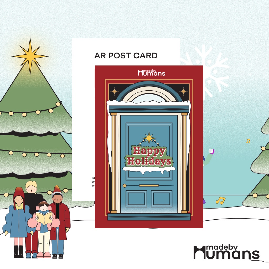 Jual Kartu Ucapan Natal Christmas Postcard AR: Christmas Carol | Shopee ...
