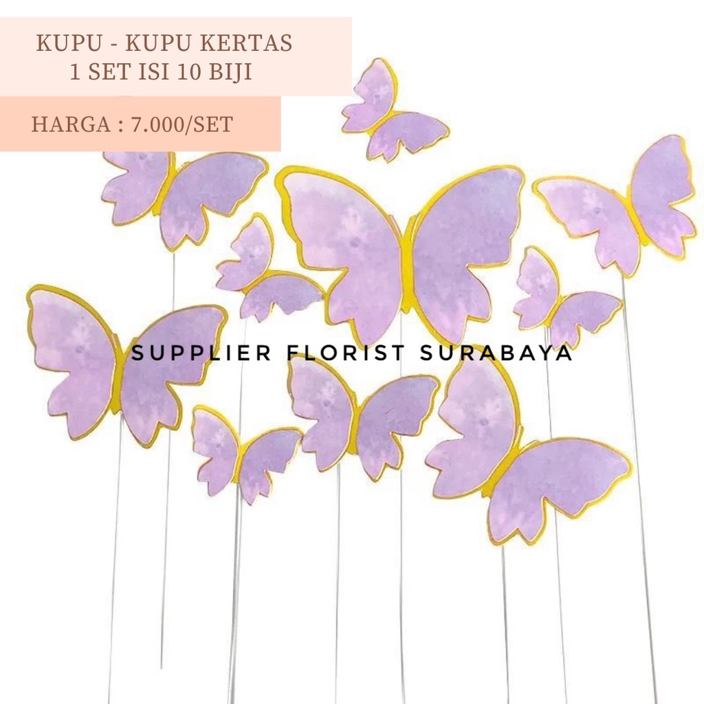 Jual TOPPER HIASAN KUE KUPU KUPU BUTTERFLY CAKE TOPPER ULANG TAHUN ...