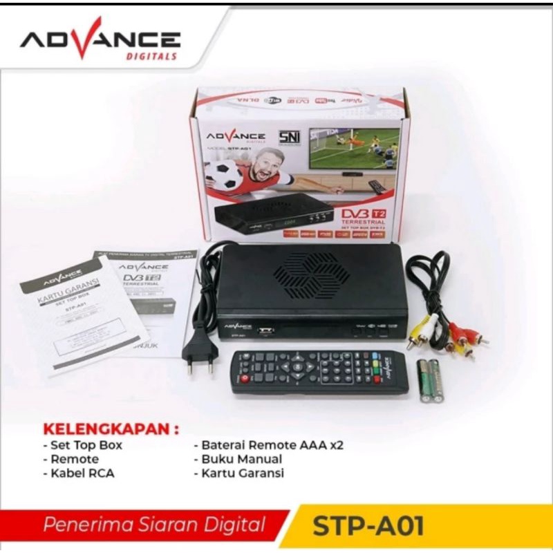 Jual Set Top Box Advance STP -A01 DVB T2 body besi metall | Shopee ...