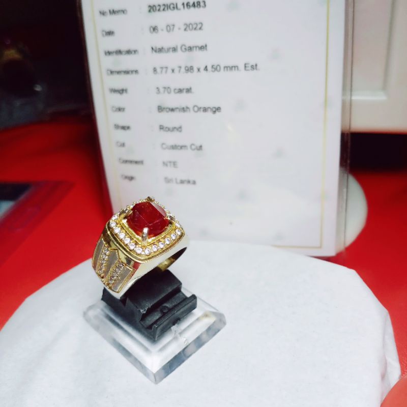 Jual Batu Permata Natural Hessonite Garnet (Grossular Garnet) | Shopee ...