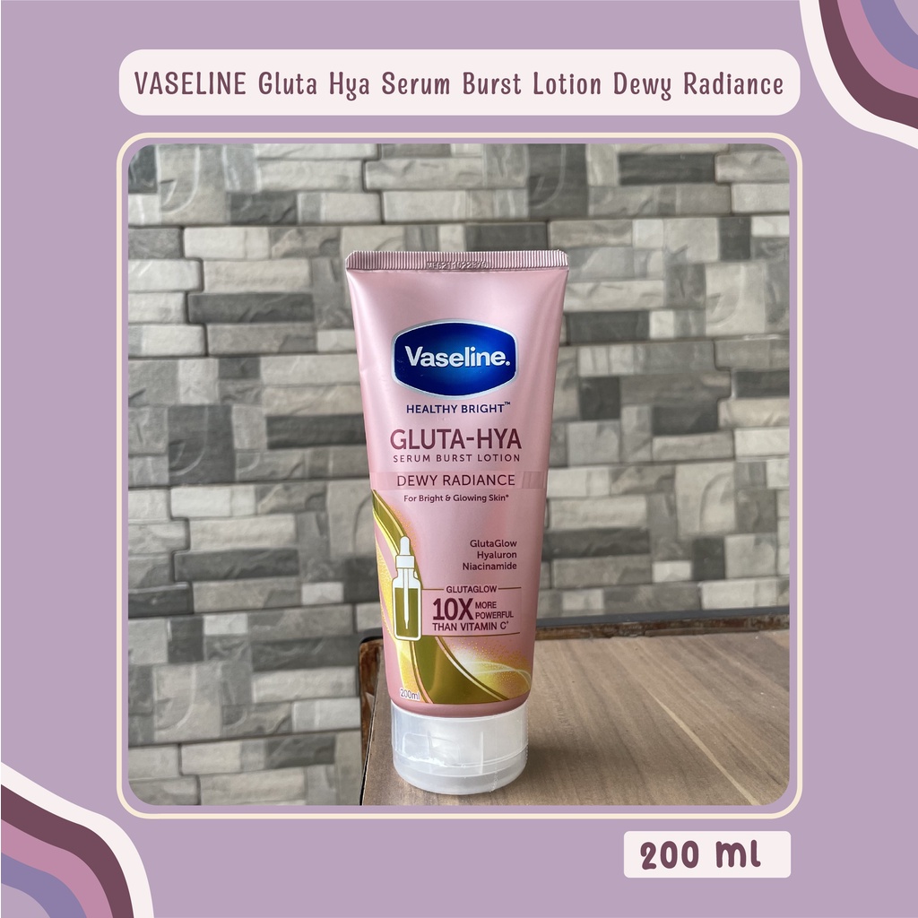Jual VASELINE - Gluta-Hya Serum Burst Lotion Dewy Radiance 200 ml | Shopee Indonesia