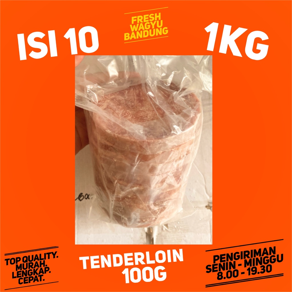 Jual WAGYU TENDERLOIN 100G ISI 10 STEAK DAGING PREMIUM MELTIQUE 1KG ...
