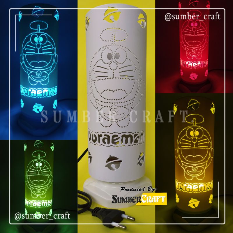 Jual Lampu Tidur Lucu Doraemon Hello Kitty unik Handmade dari pipa ...