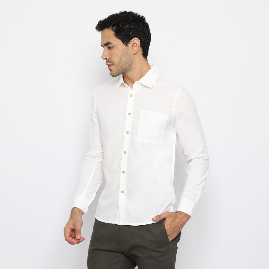 Jual RICARDO kemeja pria putih katun OXFORD lengan panjang 32298 ...