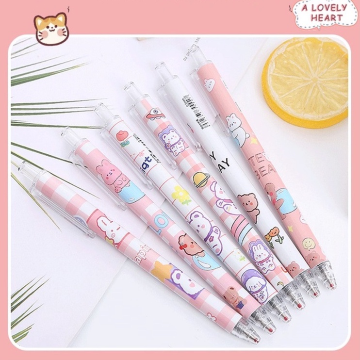 Jual IDgrosir 6pcs Pena Pen Pulpen Cetek Cetekan Gel Bear Beruang ...