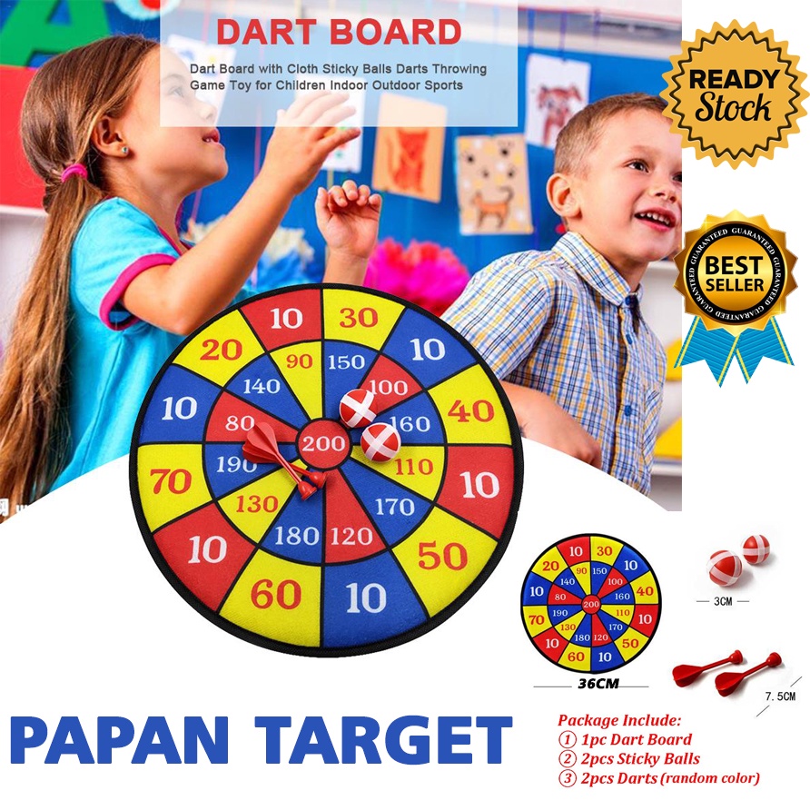 Jual Papan Dart Velcro 36 Cm Papan Target Bola Dartboard Set Targeting ...