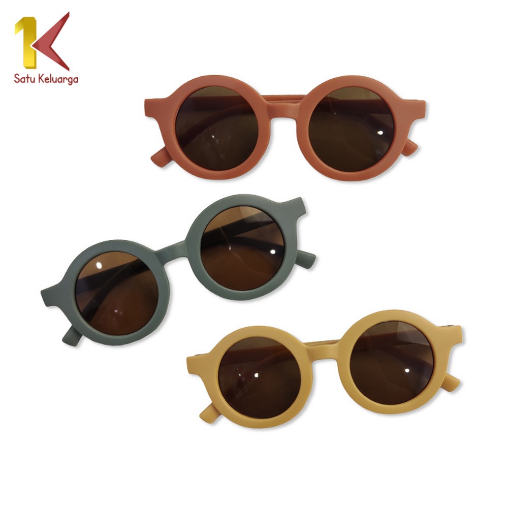 Jual Satu Keluarga Kacamata Hitam Anak Perempuan Bingkai Bulat Unisex ...
