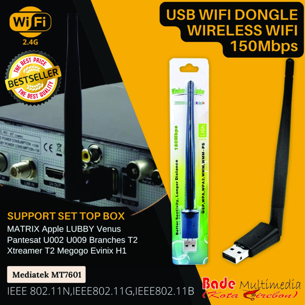 Jual USB Wifi Adapter Plus Antena Mediatek MT7601 | Shopee Indonesia