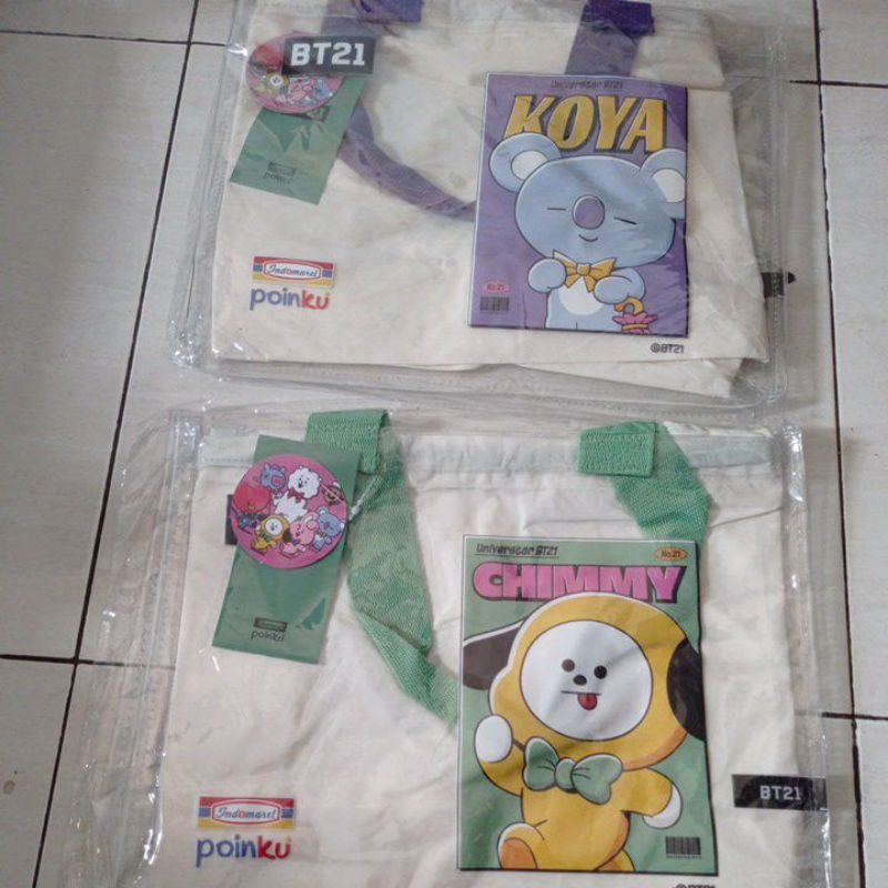 Jual Tote Bag BT21 / Bottle 1,15 L BT21 Indomaret Poinku ( barang ORI) | Shopee Indonesia