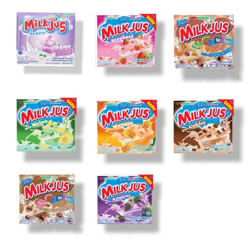 Jual Milk jus Ice Blend instant Sachet 25gr 1 Renteng 10 Sachet ...