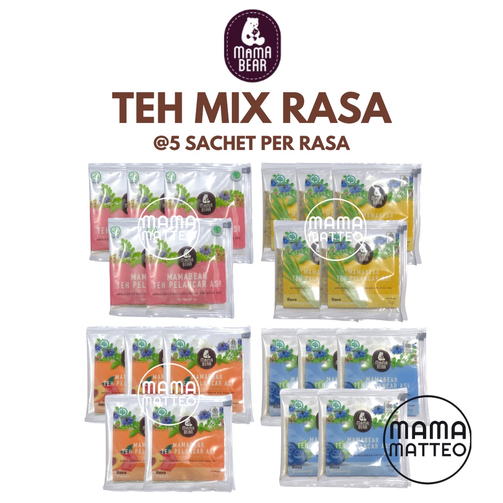Jual MAMABEAR Teh ASI Booster Tea Penambah Pelancar ASI Mama Bear Teh ...