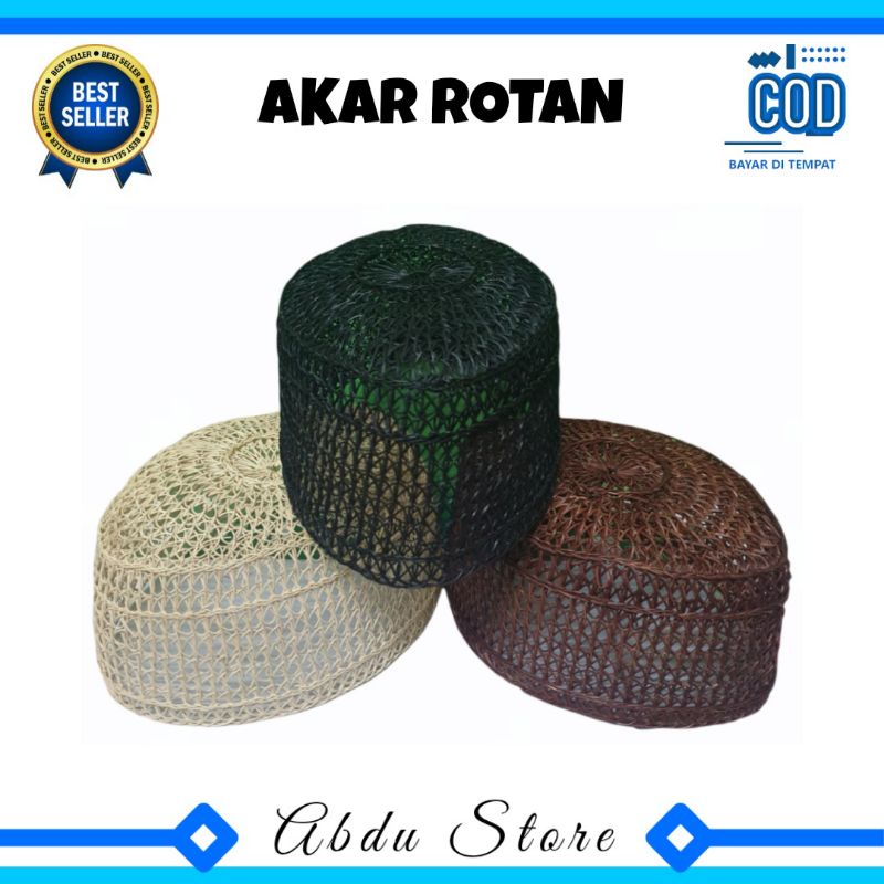 Jual Peci Kopiah Songkok AKAR JANGANG ROTAN Murah , Peci Rotan , Peci ...