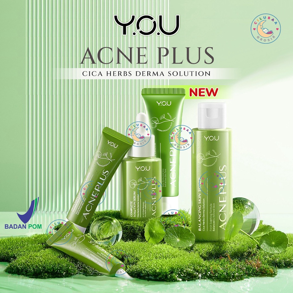 Jual YOU Acne Plus Cica Herbs Derma Solution || ACNEPLUS Toner Spot ...