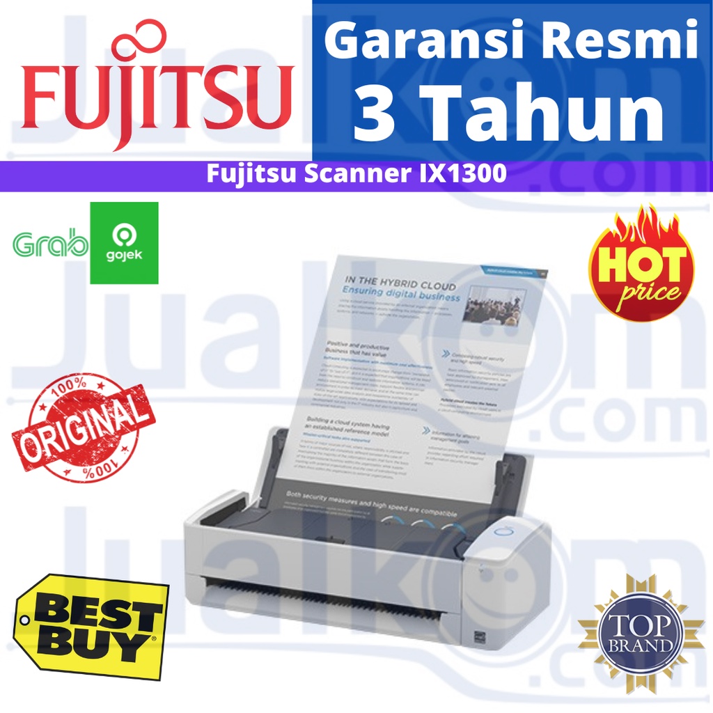 Jual Fujitsu Scanner ScanSnap IX1300 IX 1300 RICOH Image Scanner ...