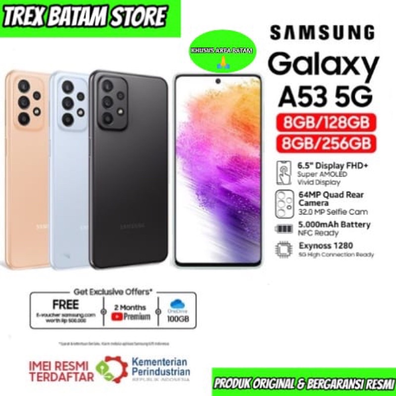 Jual SAMSUNG GALAXY A53 5G 8/256GB EXYNOSS 1280 (BATAM) | Shopee Indonesia