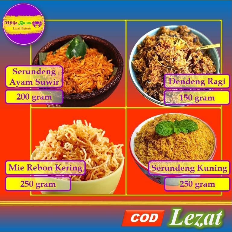 Jual Makanan Lauk Instan Siap Saji Serundeng Daging & Ayam Suwir Merah ...
