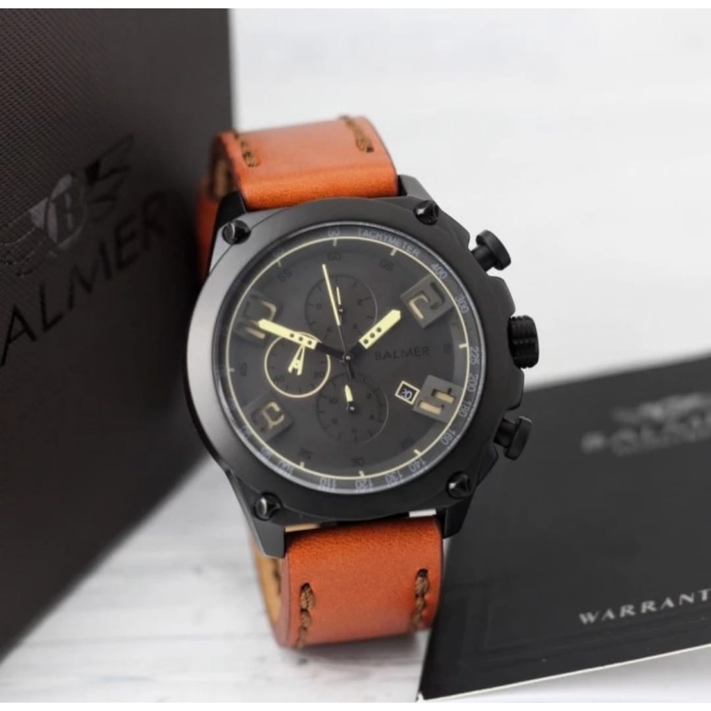Jual Jam tangan Balmer 7882 tali kulit chrono aktif original pria ...