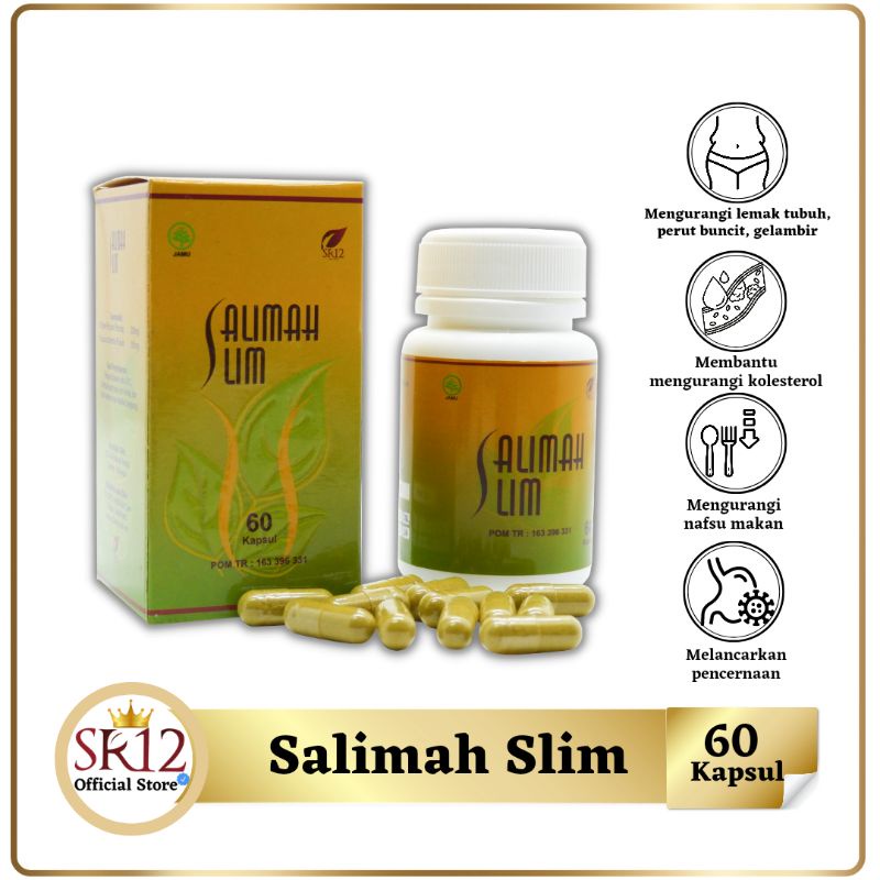 Jual Salimah Slim SR12 60Kapsul Suplemen Pelangsing Sehat Pria Wanita ...