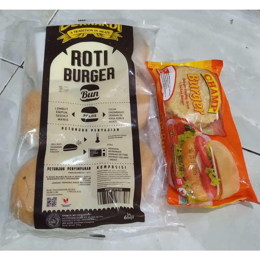 Jual PAKET BURGER JUMBO POLOS + CHAMP CHICKEN BURGER | Shopee Indonesia
