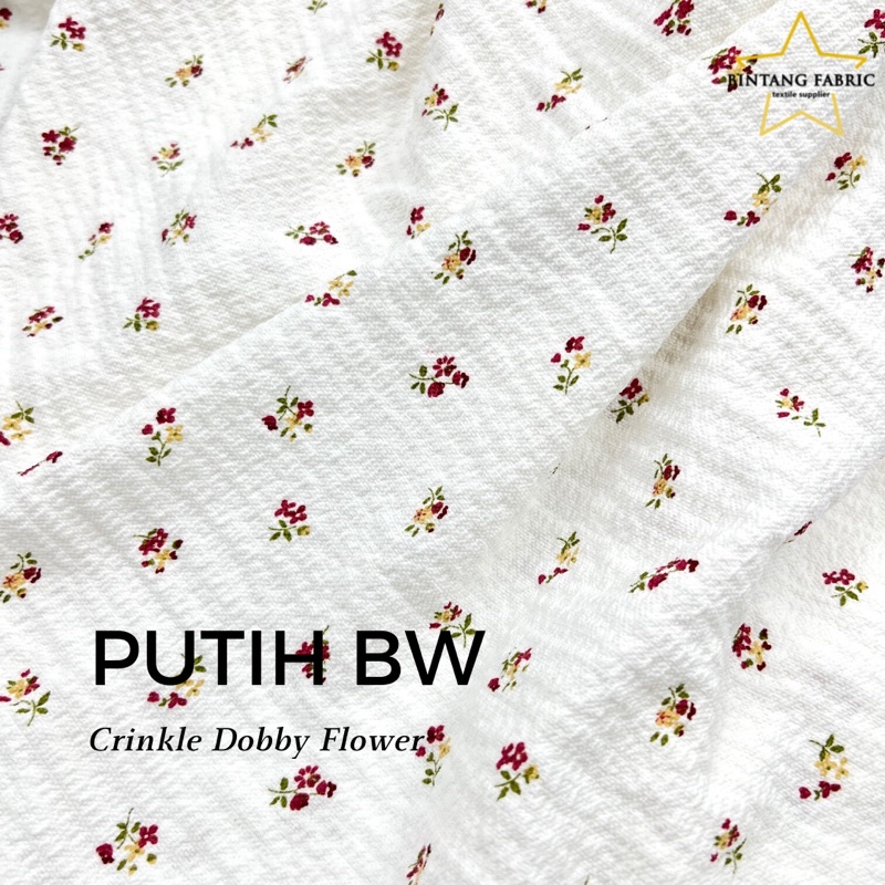 Jual Bahan Kain Crinkle Dobby Flower 0,5 meter | Shopee Indonesia