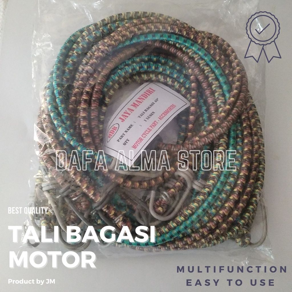 Jual Tali Bagasi Motor Multifungsi Isi 12 Pcs / Tali ikat Barang Motor ...