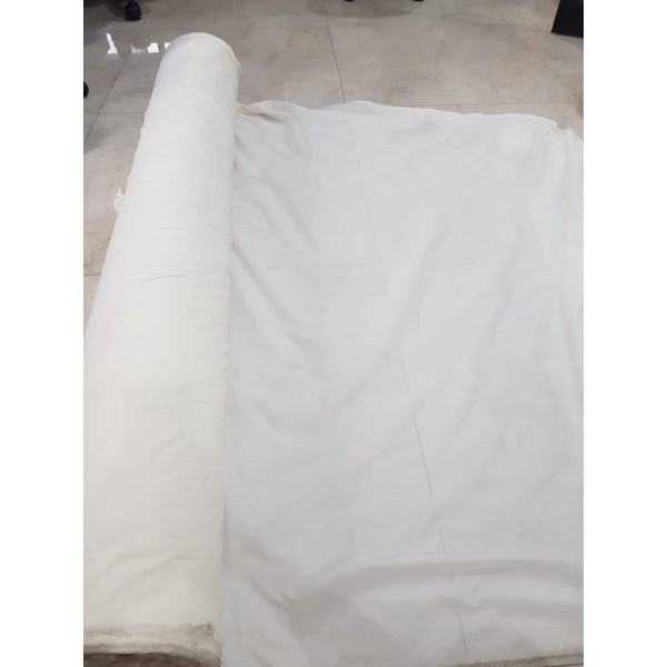 Jual Z14 OBRAL KAIN PARASUT JATUH WARNA PUTIH TULANG tipis L165CM ...