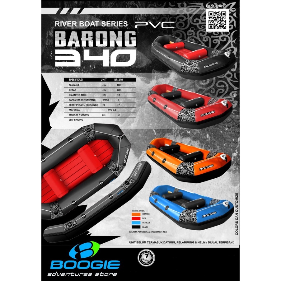 Jual Perahu Karet Rafting BARONG 340 Boogie | Shopee Indonesia