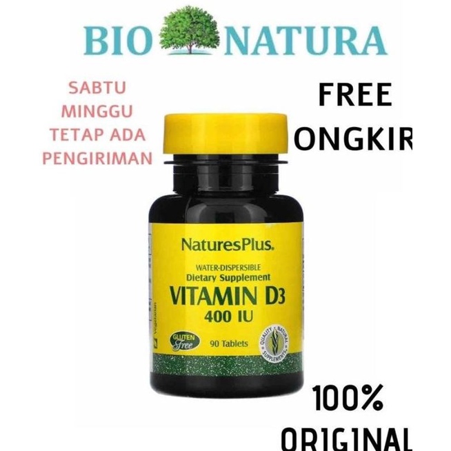 Jual Produk Baru- Natures Plus Vitamin D3 D 3 400Iu 400 Iu 90 Tablets Curraofficial | Shopee ...