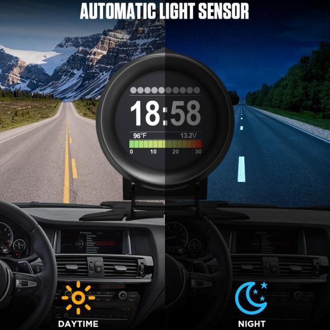 Jual Autool X60 Obd2 Head-Up Display Hud, Speedometer, Tekanan ...