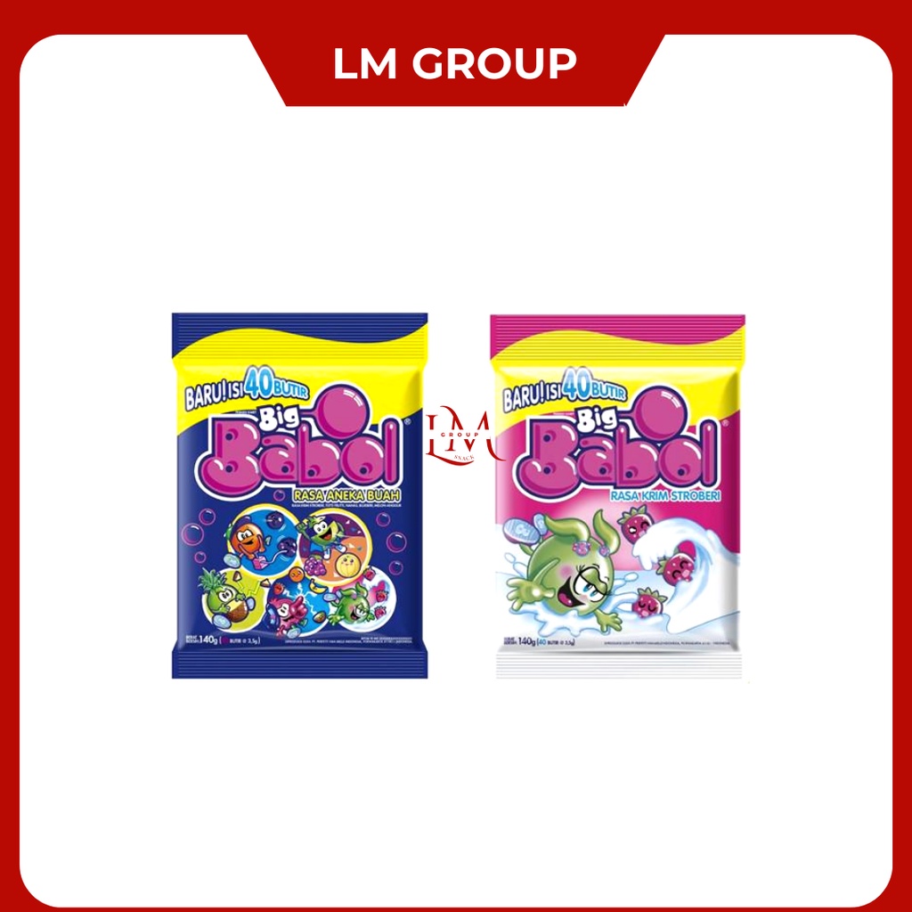 Jual Permen Big Babol Bag Rasa Tutti Frutti/Stroberi/Assorted Isi 40 ...