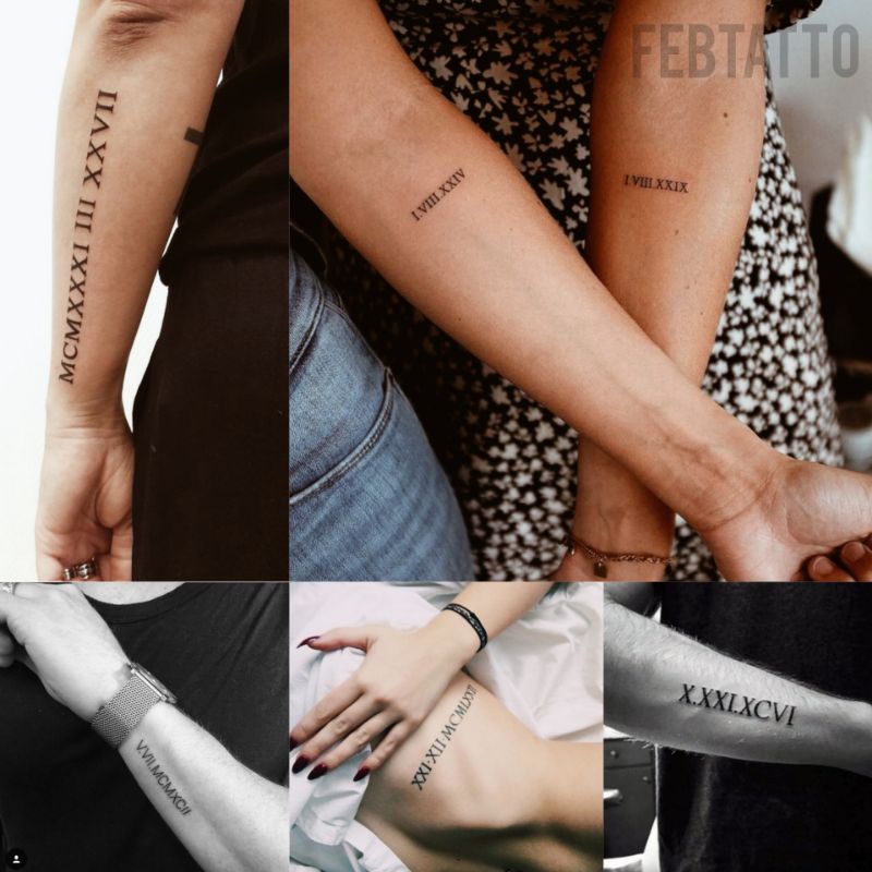 Jual Custom Tato Angka Romawi Sesuai Keinginan Tatto temporer Romawi ...