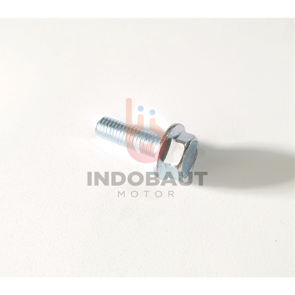 Jual Baut Flange Bolt 6x25 Kunci 10 Putih | Shopee Indonesia