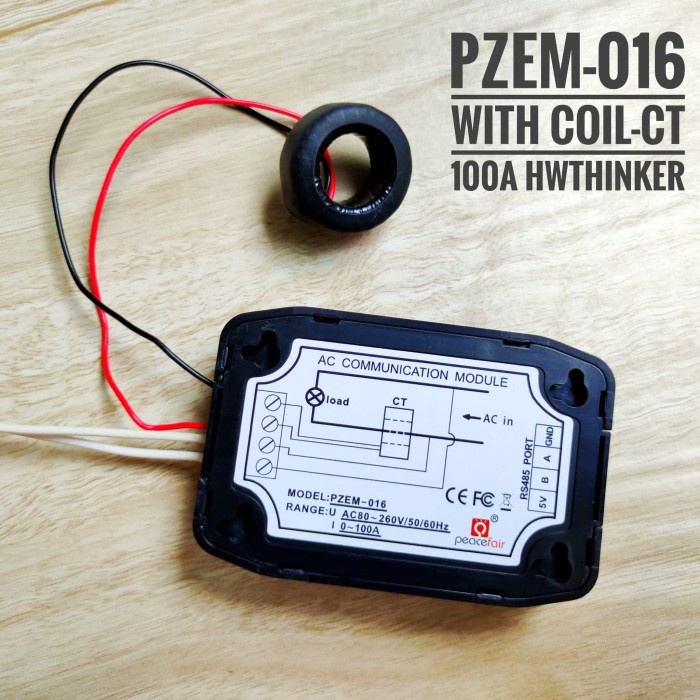 Jual Sensor Arus Tegangan Ac Digital Power Meter 100A Rs485 Modbus Pzem ...