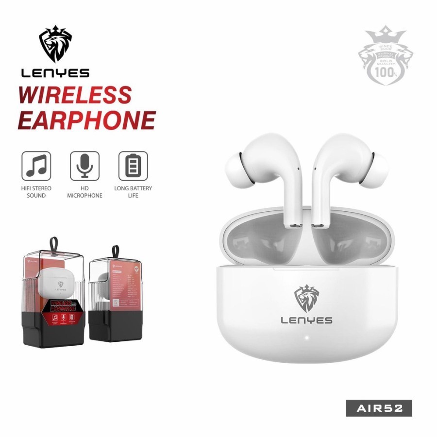 Jual Headset handsfree lenyes TWS AIR 52 bluetooth 5.1 wireless earbuds ...