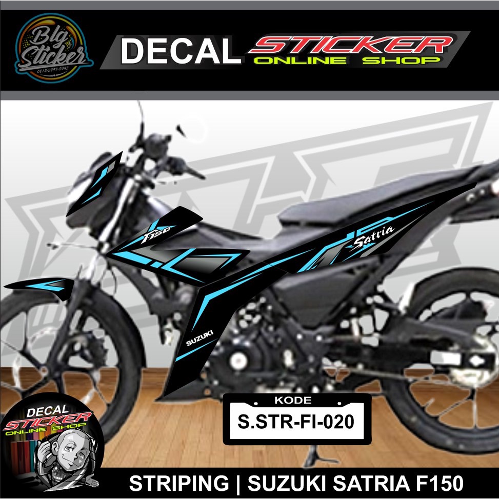 Jual STIKER MOTOR SUZUKI SATRIA FI 150 DECAL STRIPING VARIASI SIMPLE ...