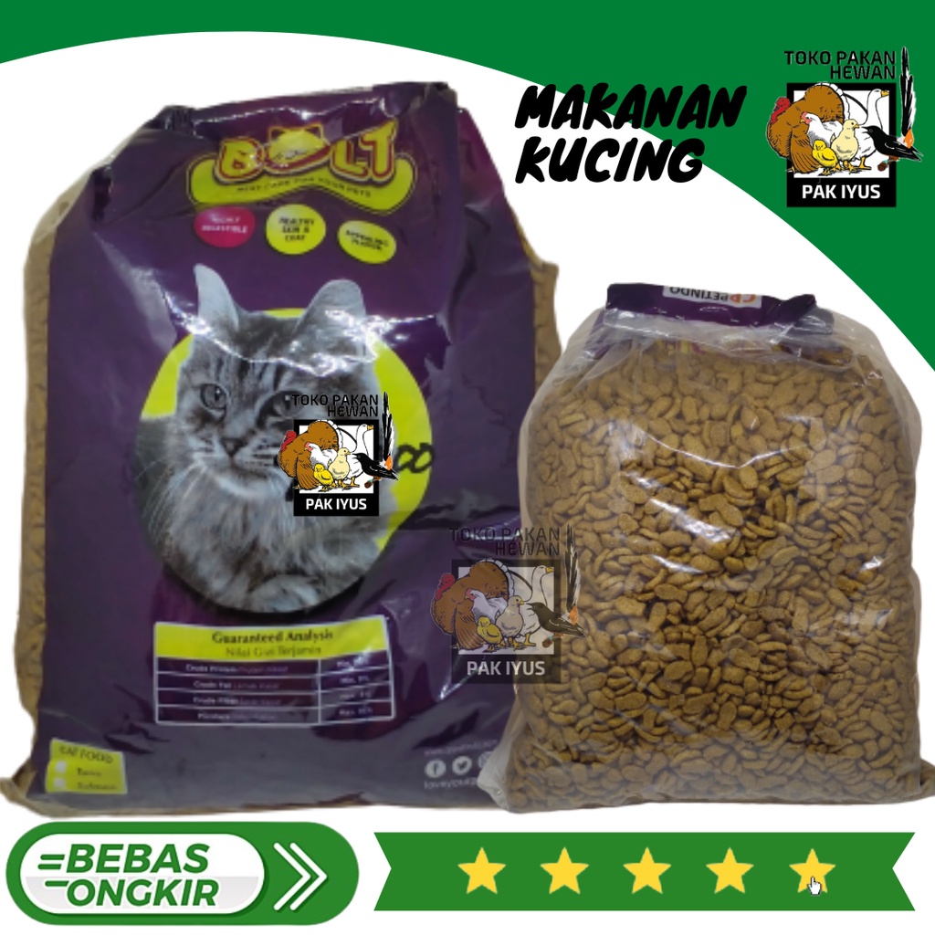 Jual BOLT TUNA MAKANAN KUCING KILOAN CATFOOD PAKAN KUCING BENTUK IKAN ...