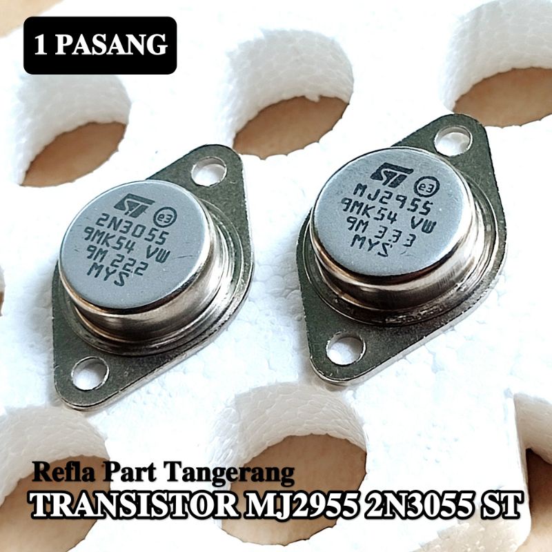 Jual ( 1 PASANG ) TRANSISTOR JENGKOL MJ2955 2N3055 MJ 2955 2N 3055 ST MYS SUPER | Shopee Indonesia