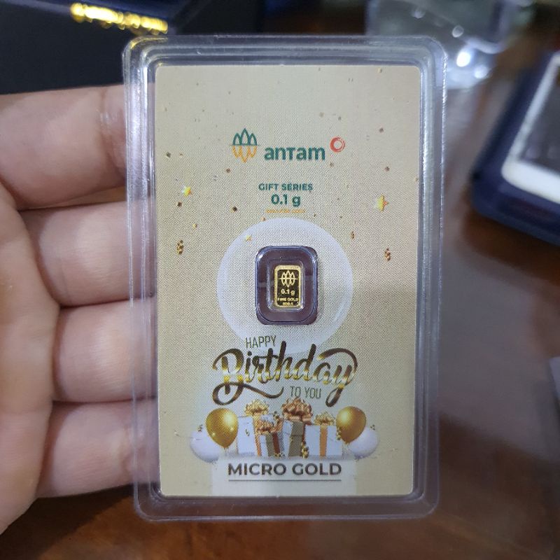 Jual KADO ULANG TAHUN MICRO GOLD EMAS ANTAM HARTADINATA 0.1 GRAM GAMBAR ...
