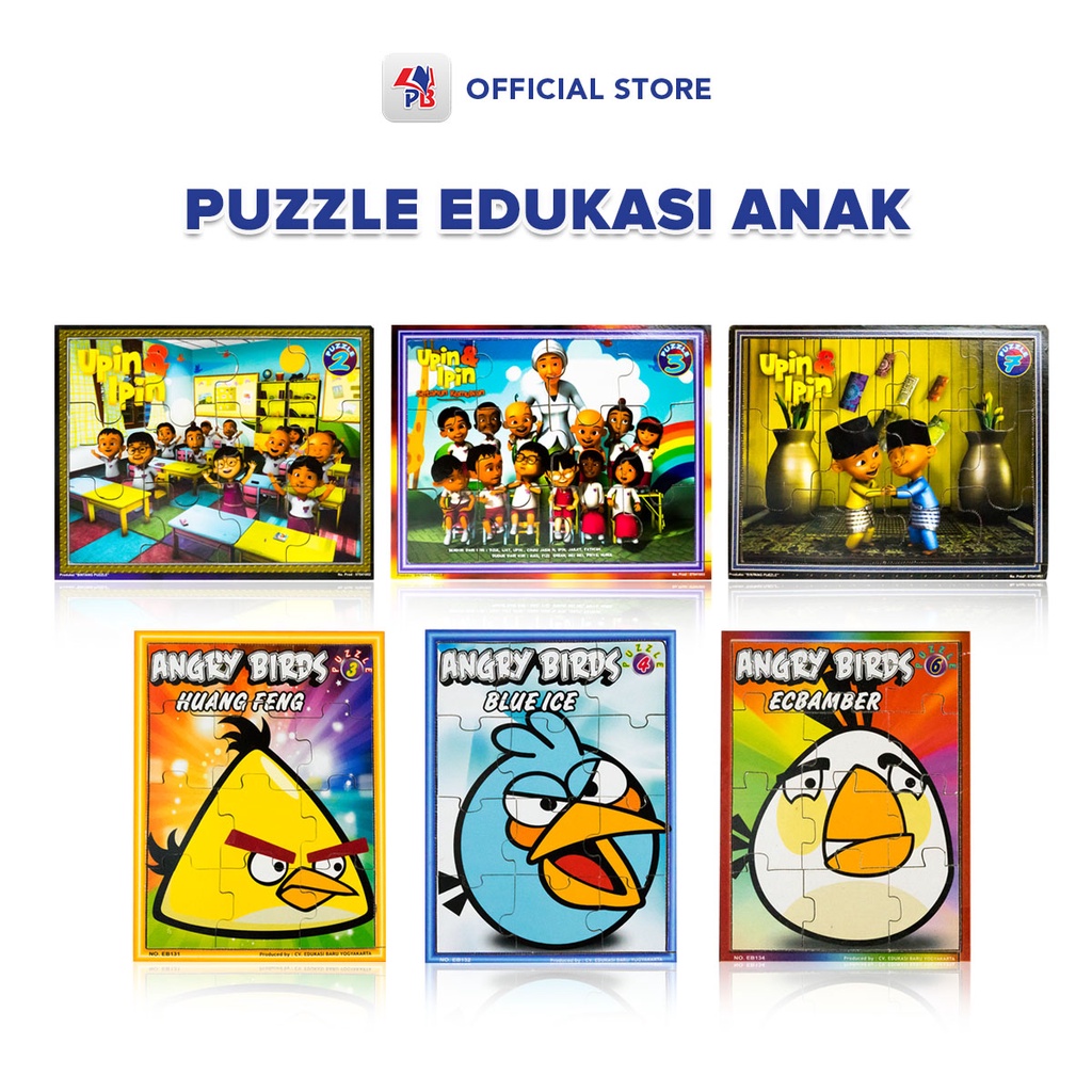 Jual Puzzle Edukasi Anak / Puzzle Kayu / Puzzle Anak Seri Angry Bird ...
